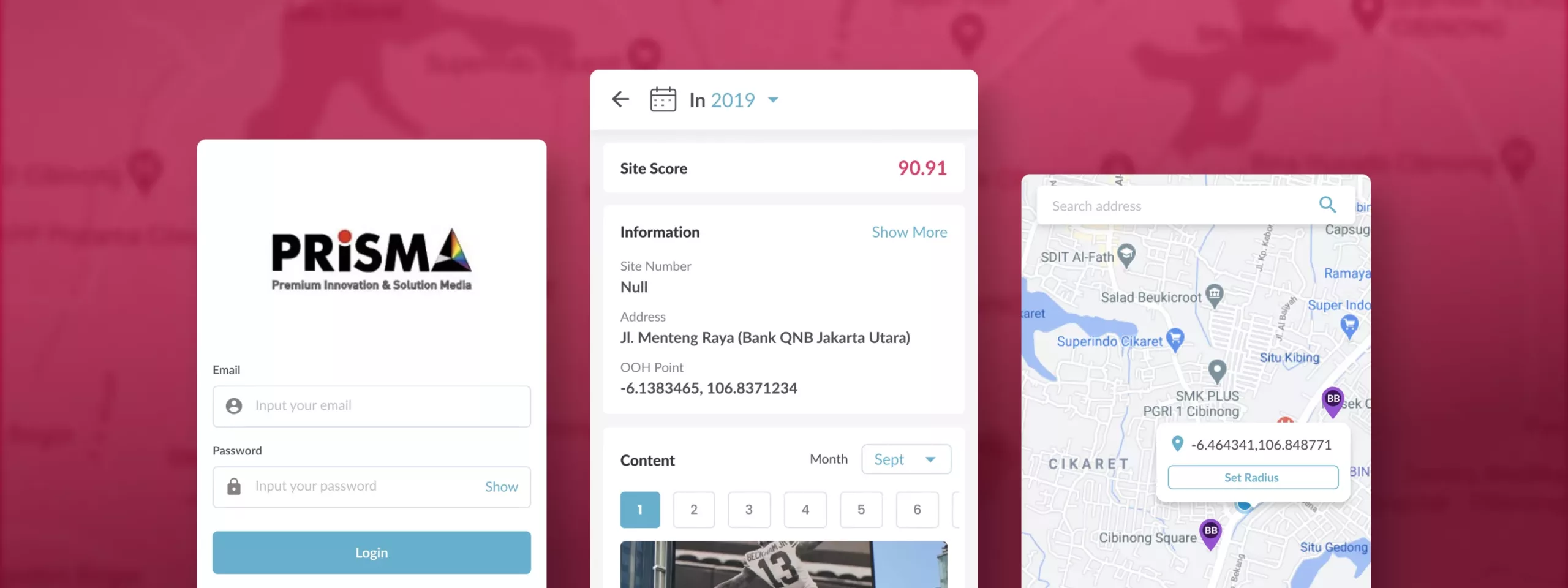 Billboard Management Mobile Apps Dashboard - Prisma - Badr Interactive